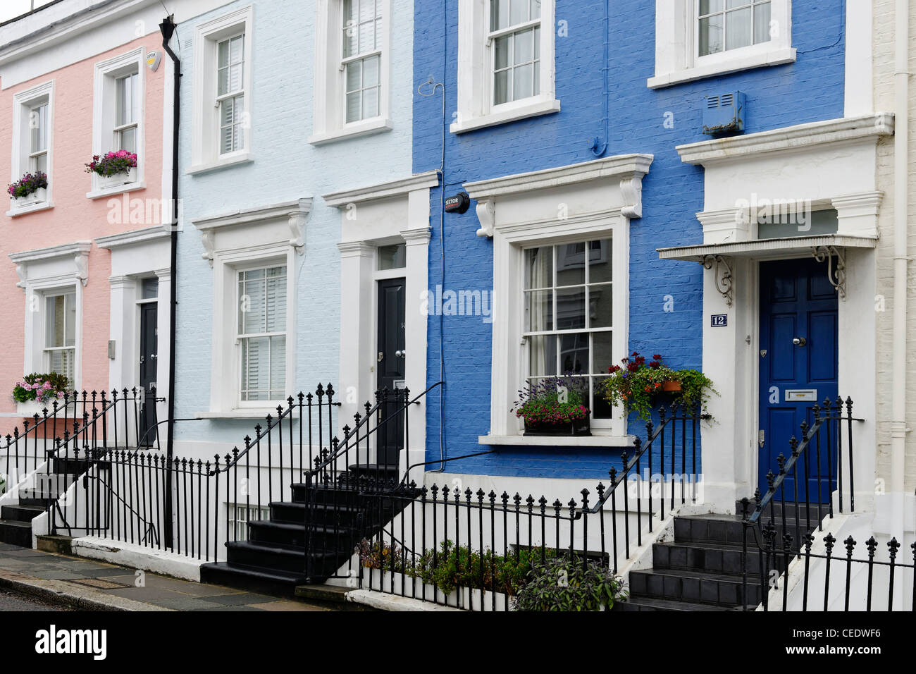 Single-family homes, residential area, Hillgate Place, Kensington, City ...