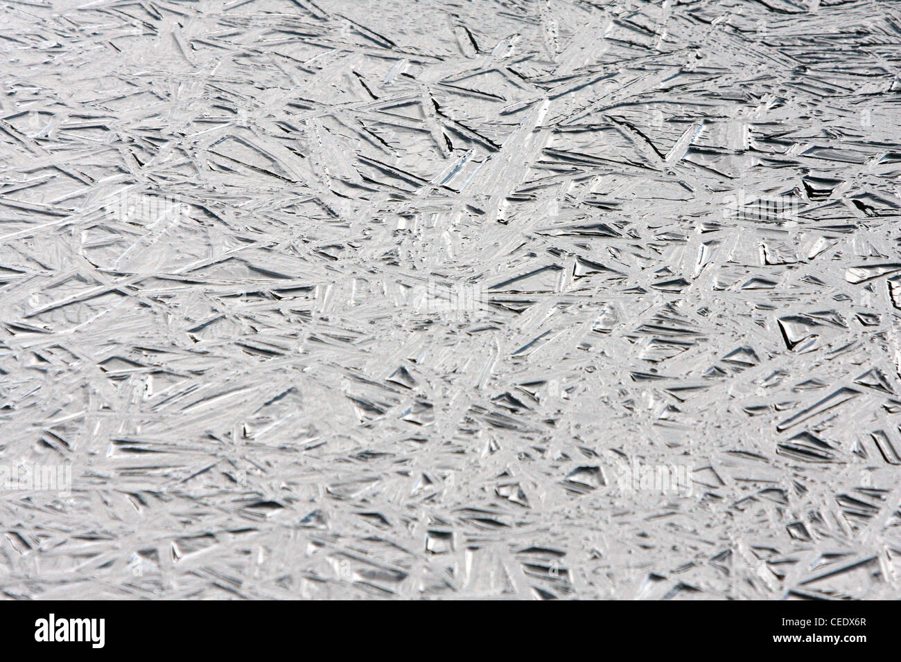 Frozen water in a reservoir Stock Photo - Alamy