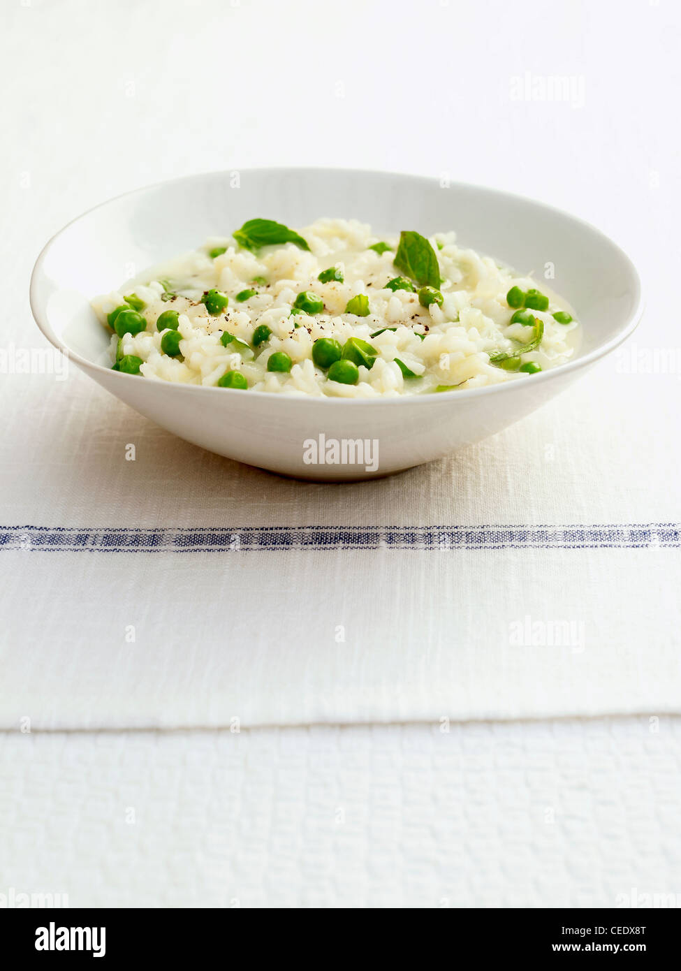 Pea and mint risotto Stock Photo - Alamy
