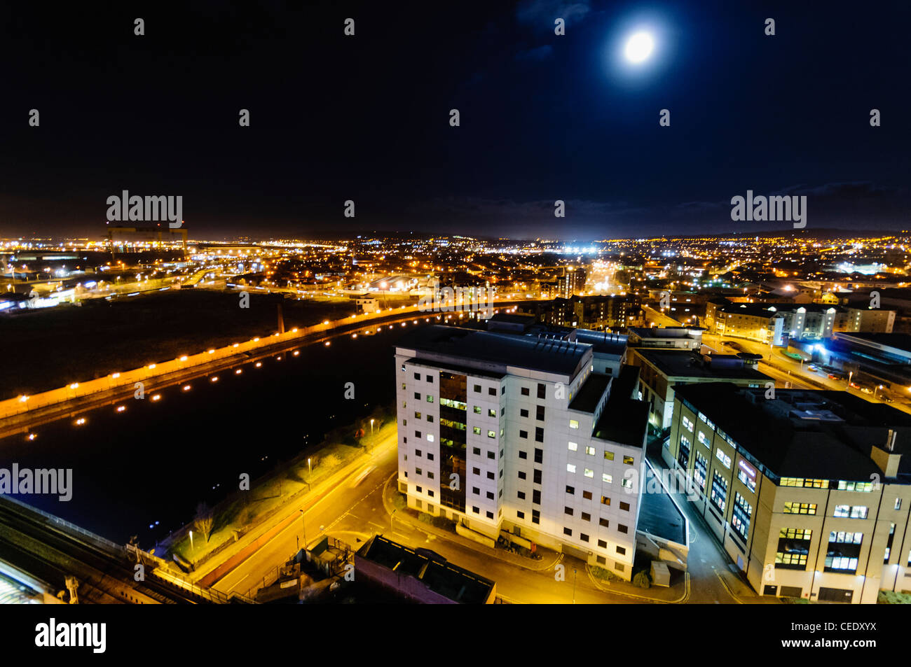 Belfast at night hi-res stock photography and images - Alamy