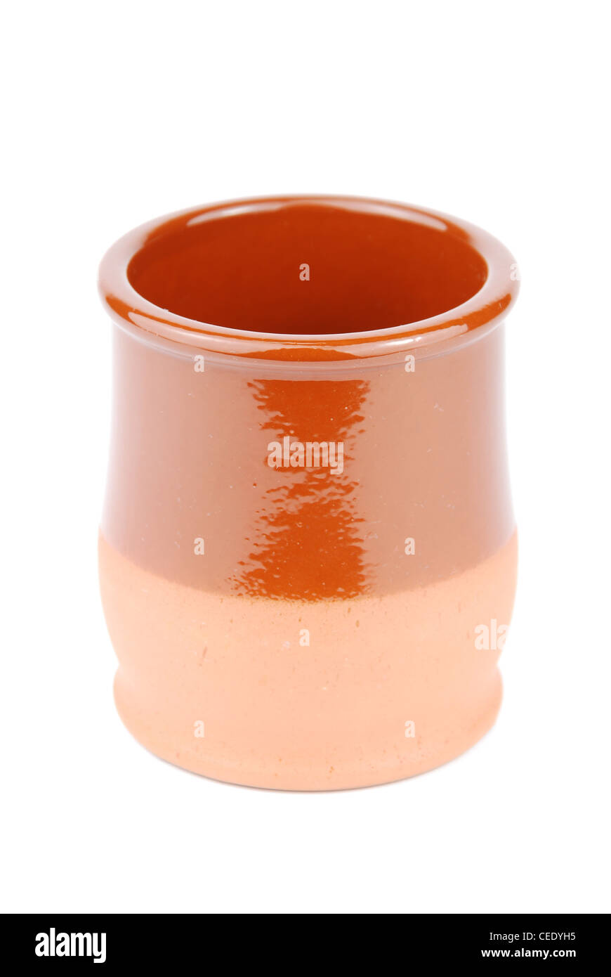 empty ceramic planty pot isolated on white background Stock Photo - Alamy