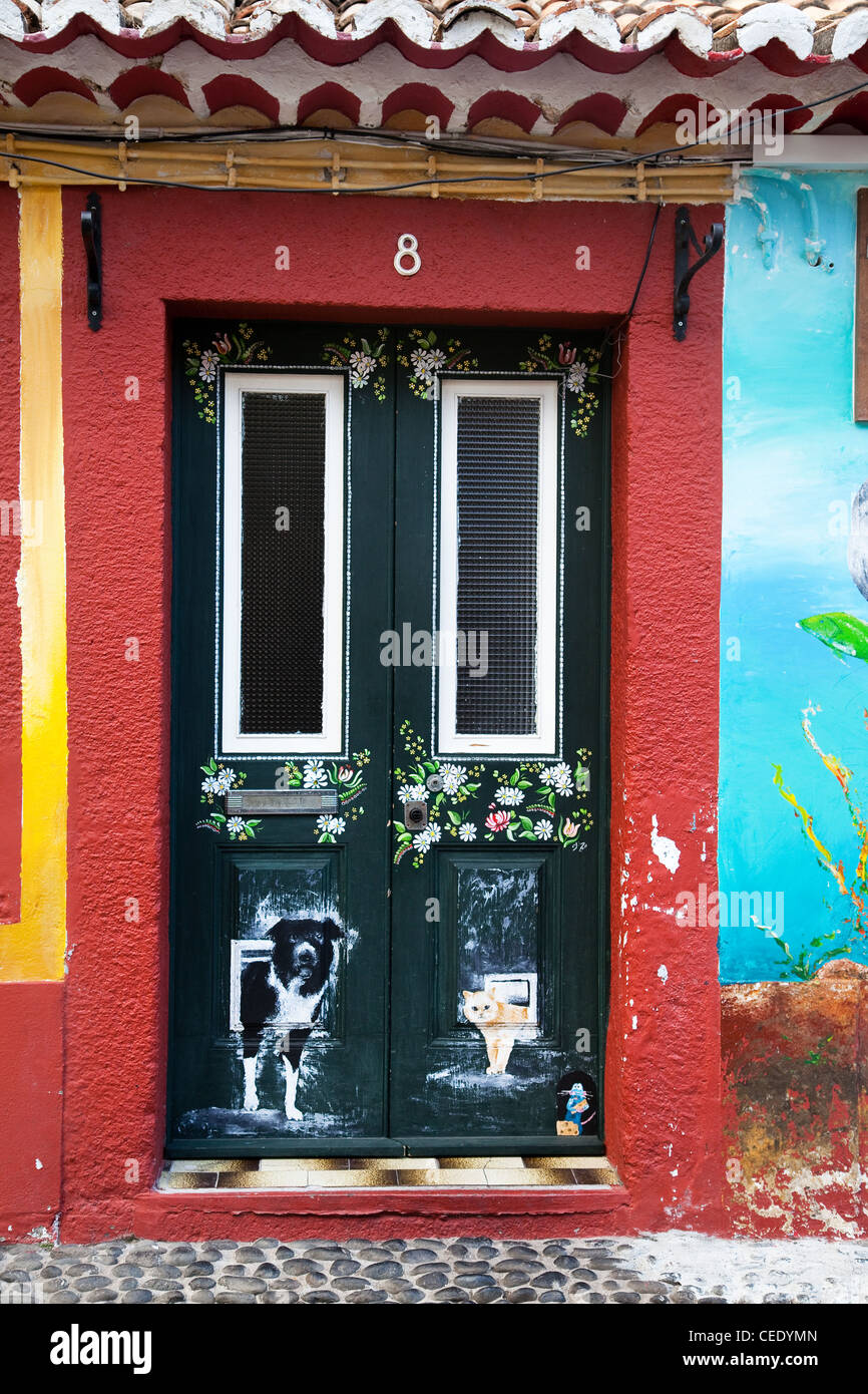Funchal Old Town Painted Doors on Rua de Santa MariaZona Historica do ...