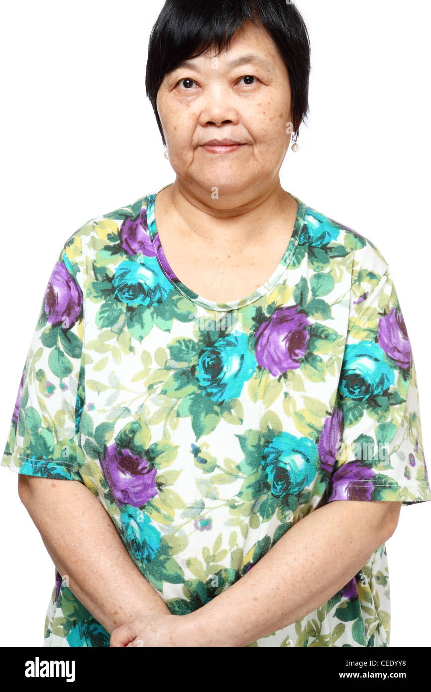 asian woman on white background Stock Photo - Alamy