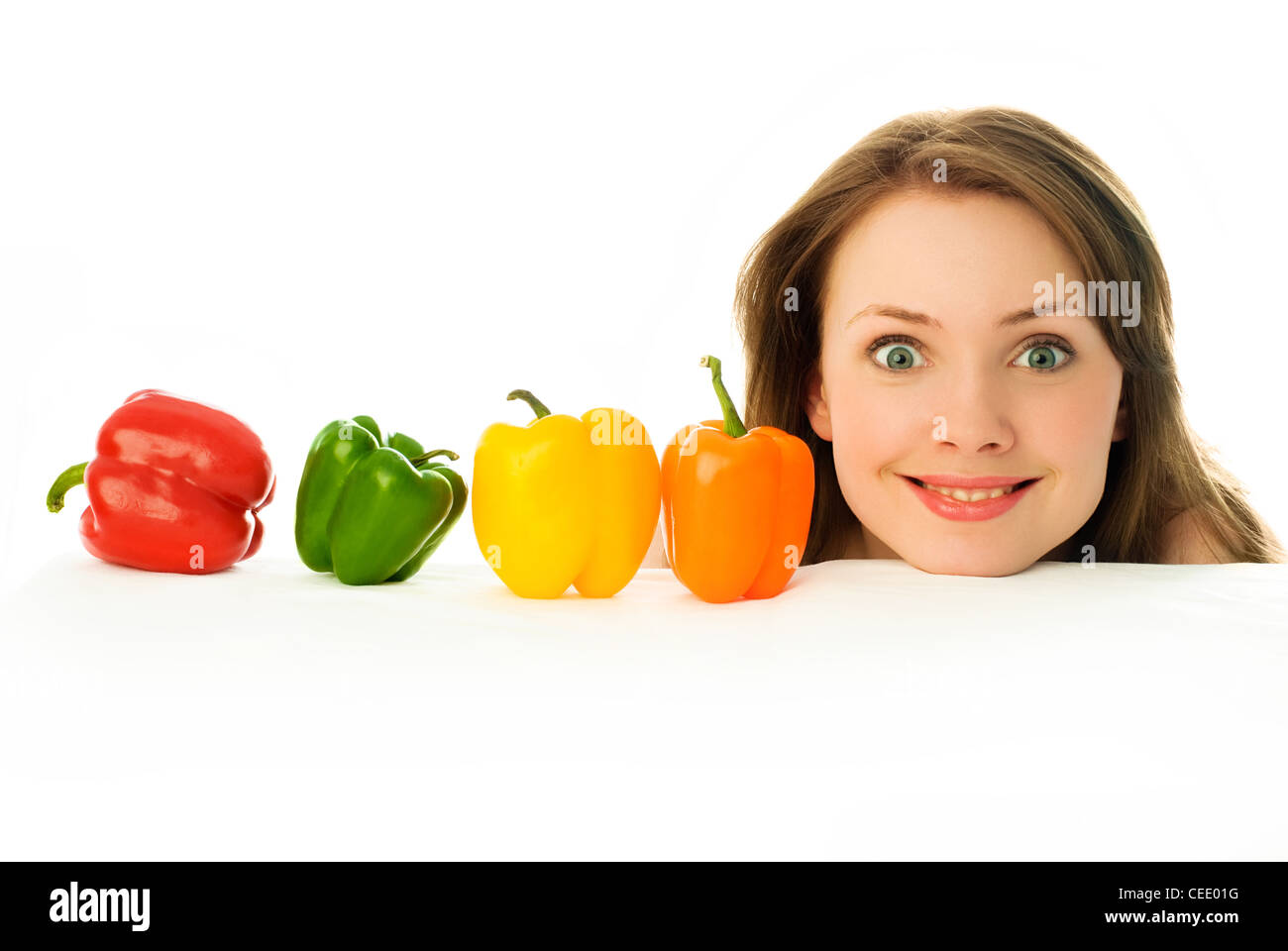 Teenage girl eating Cut Out Stock Images & Pictures - Alamy