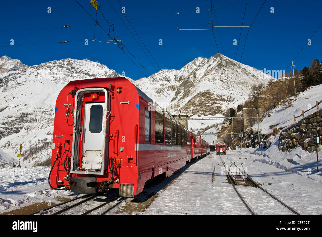 Alp Grum, Bernina express, Switzerland Stock Photo - Alamy