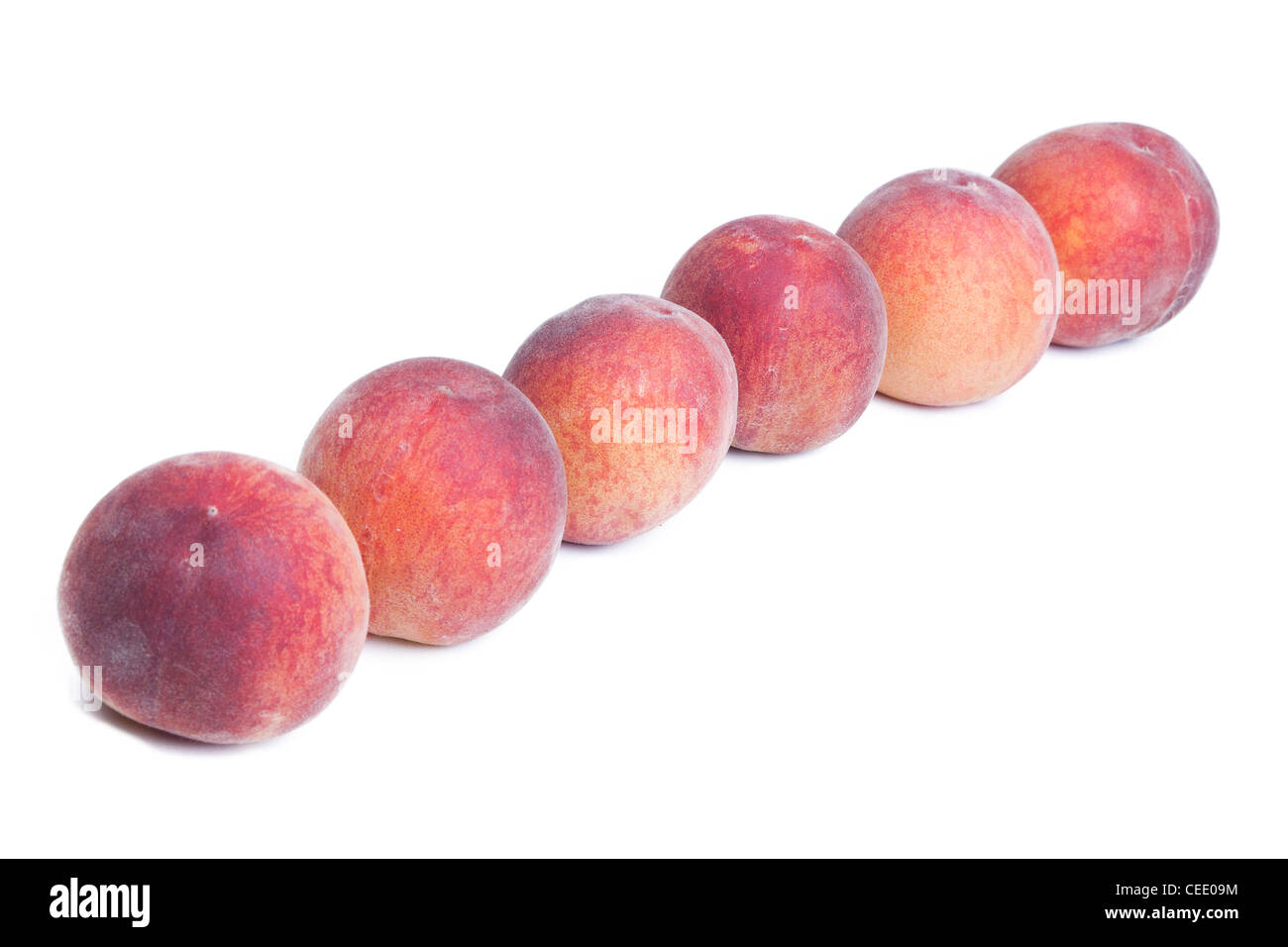Line of peaches Stock Photo - Alamy