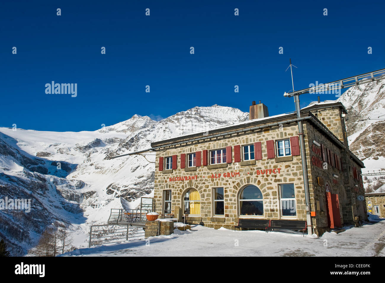 Alp Grum resort, Bernina express, Switzerland Stock Photo - Alamy
