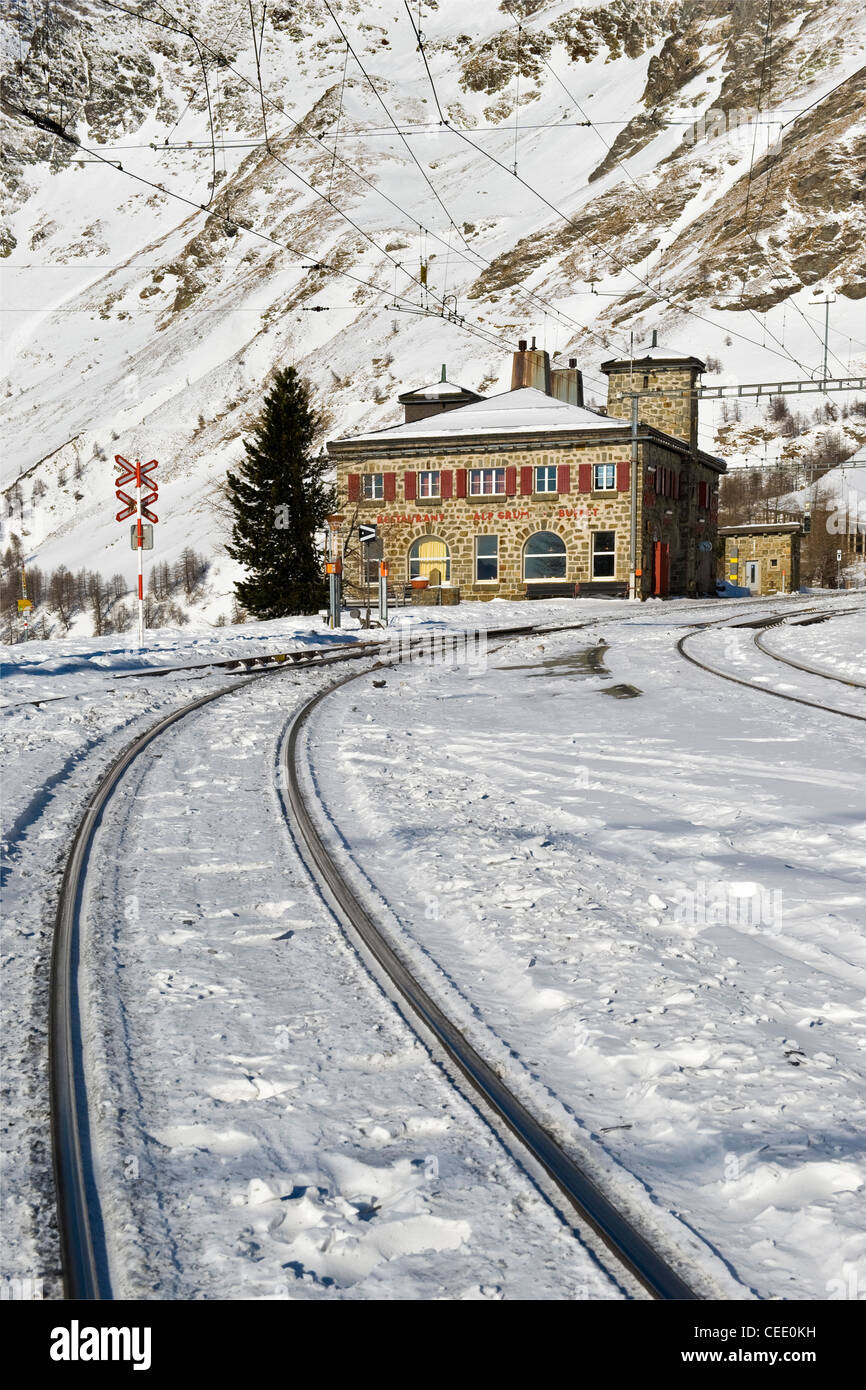 Alp Grum resort, Bernina express, Switzerland Stock Photo - Alamy