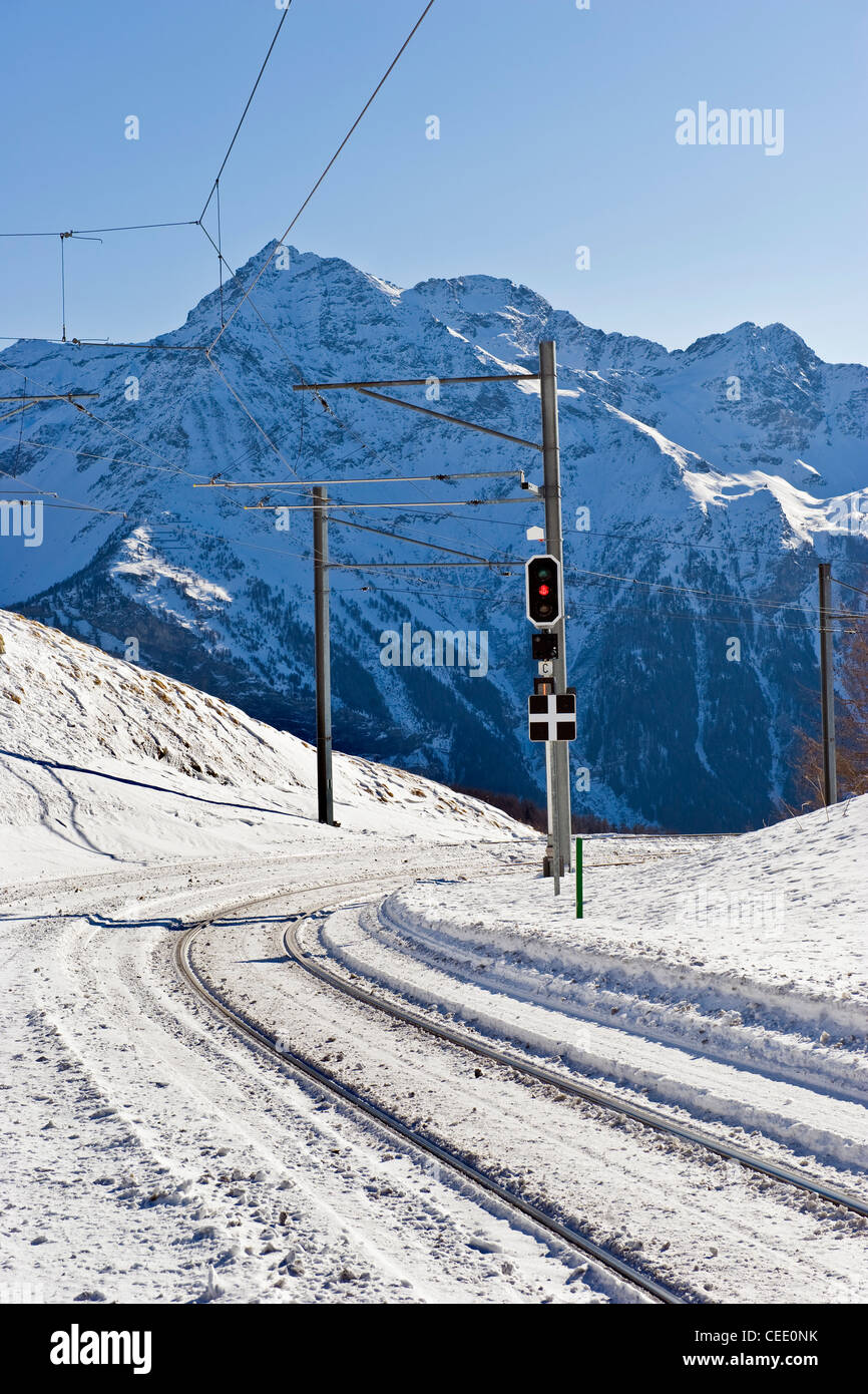 Alp Grum, Bernina express, Switzerland Stock Photo - Alamy