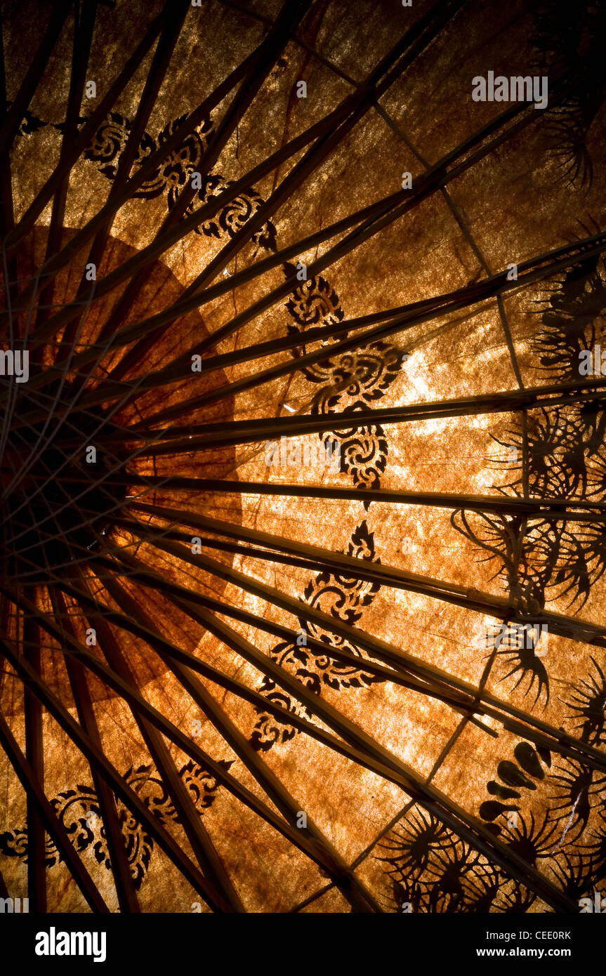 rising sun on japanese parasol, asia, asian, background, bamboo ...