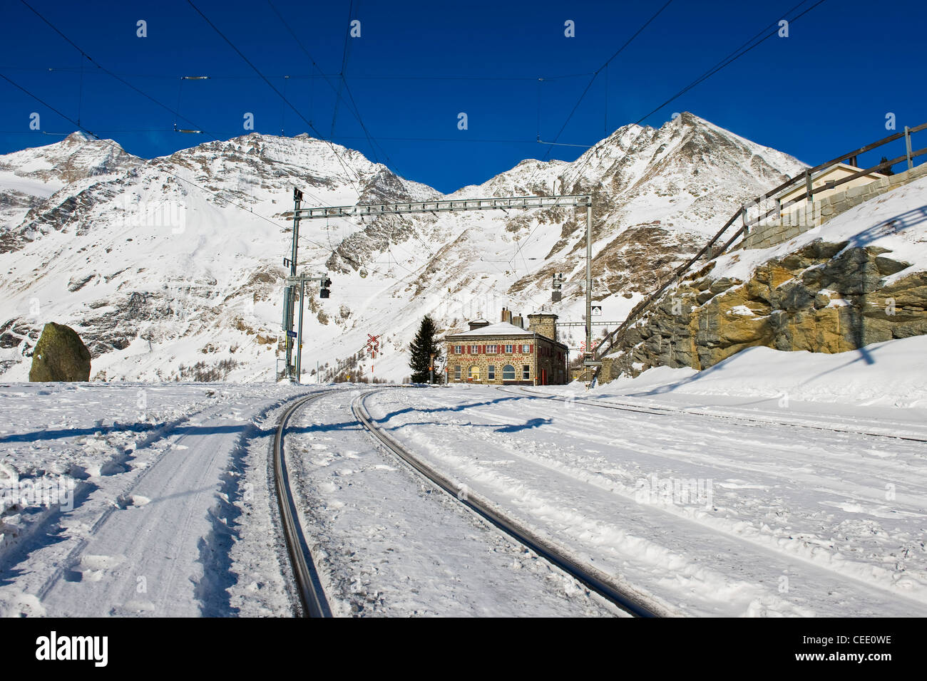 Alp Grum, Bernina express, Switzerland Stock Photo - Alamy