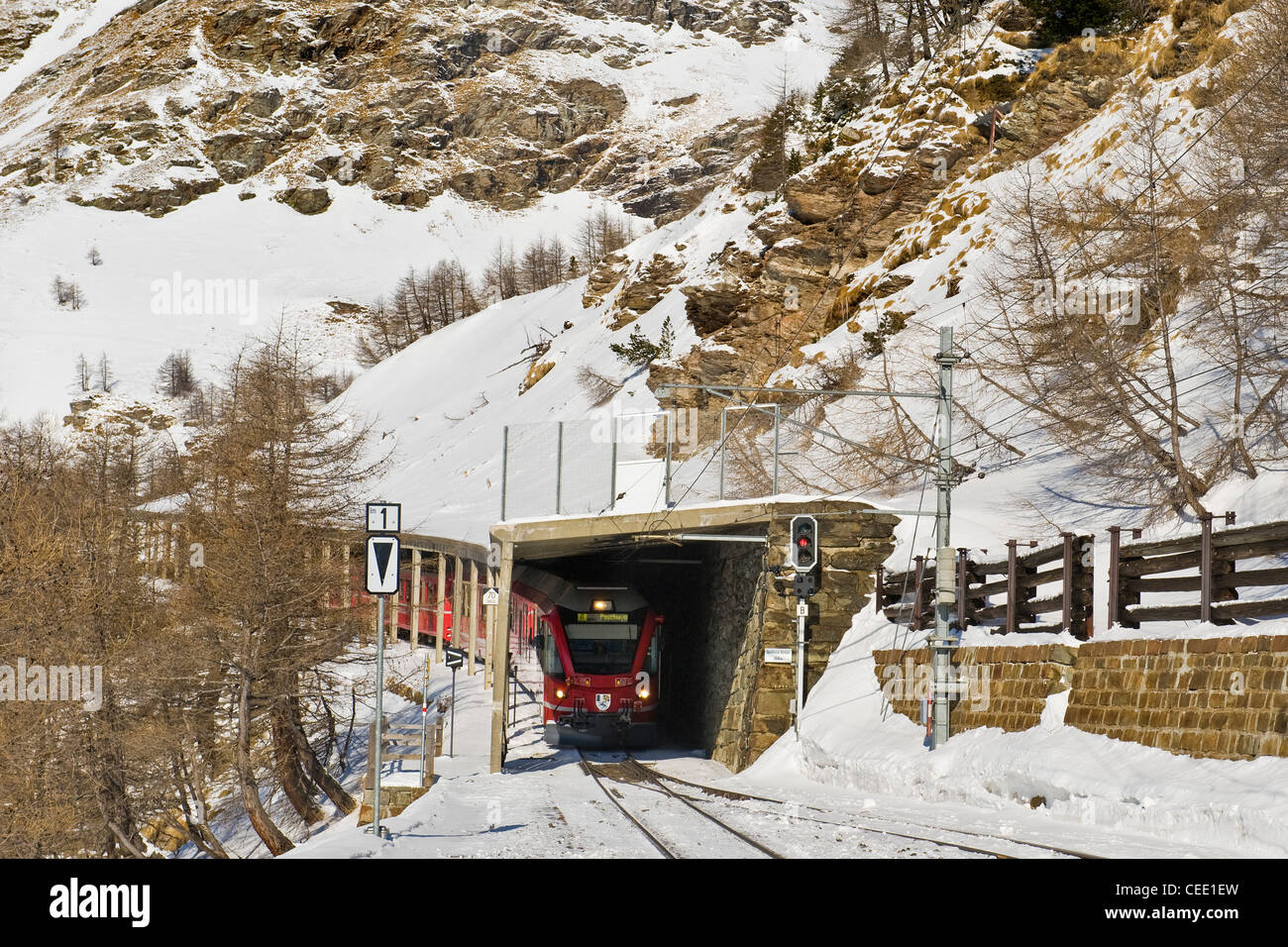 Alp Grum, Bernina express, Switzerland Stock Photo - Alamy