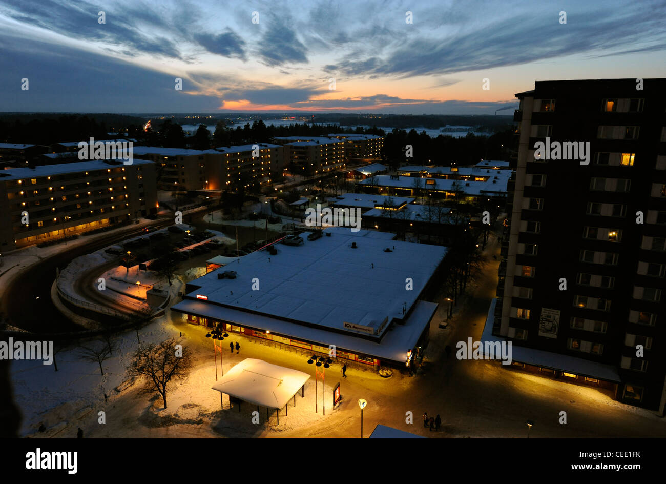 Akalla - a suburb of Stockholm, 10 km north of the city, Sweden Stock ...