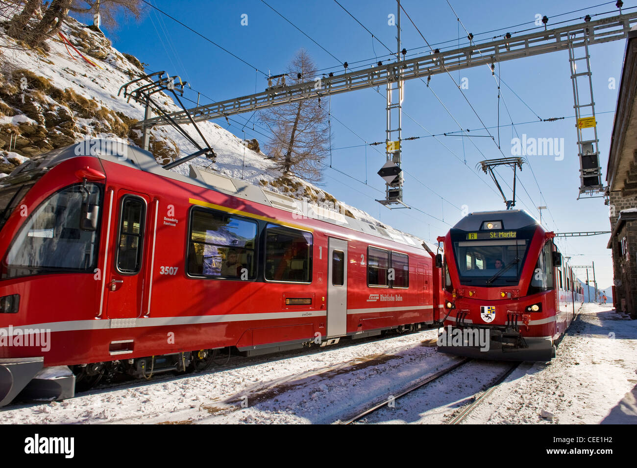 Alp Grum, Bernina express, Switzerland Stock Photo - Alamy