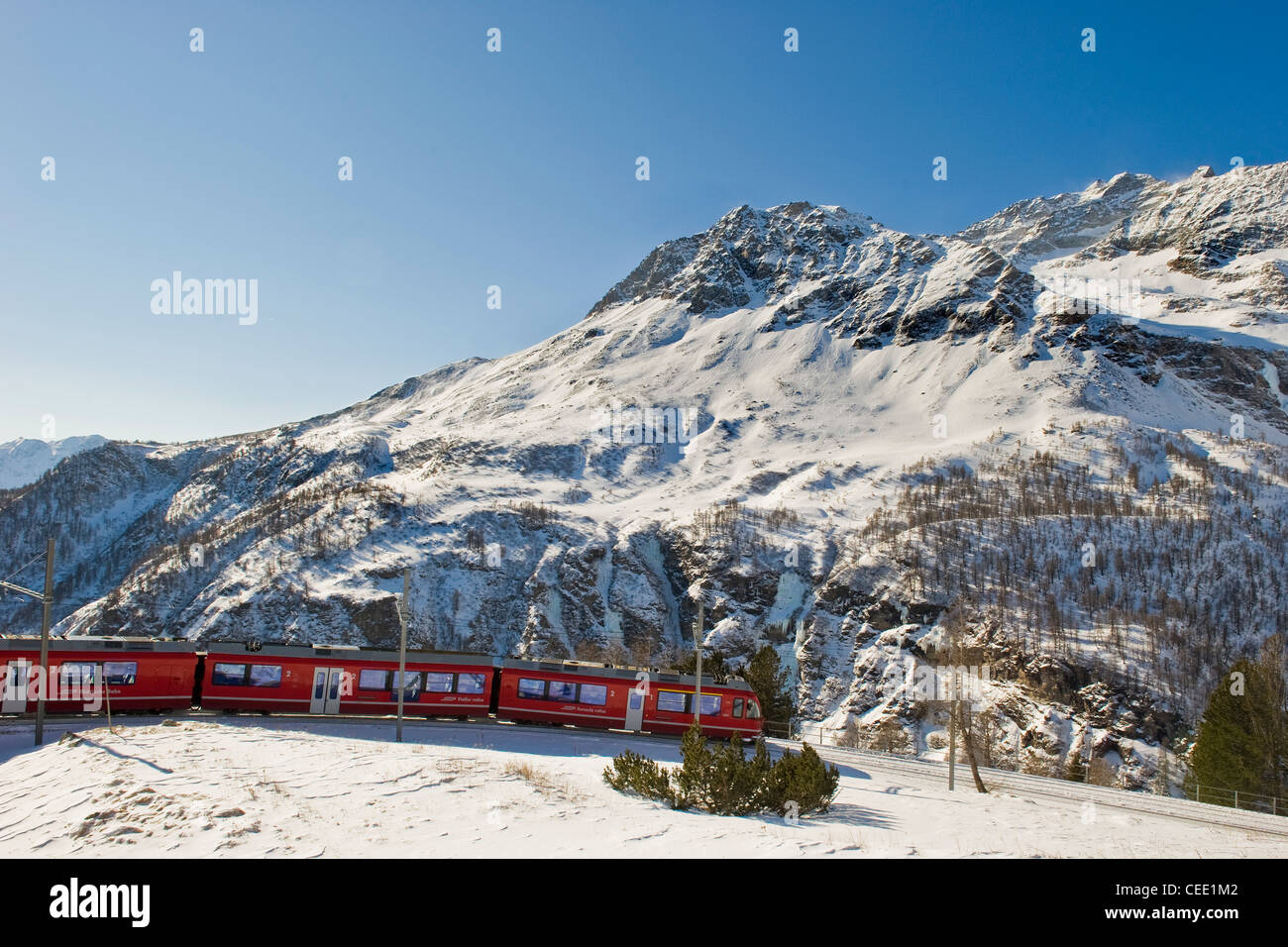 Alp Grum, Bernina express, Switzerland Stock Photo - Alamy