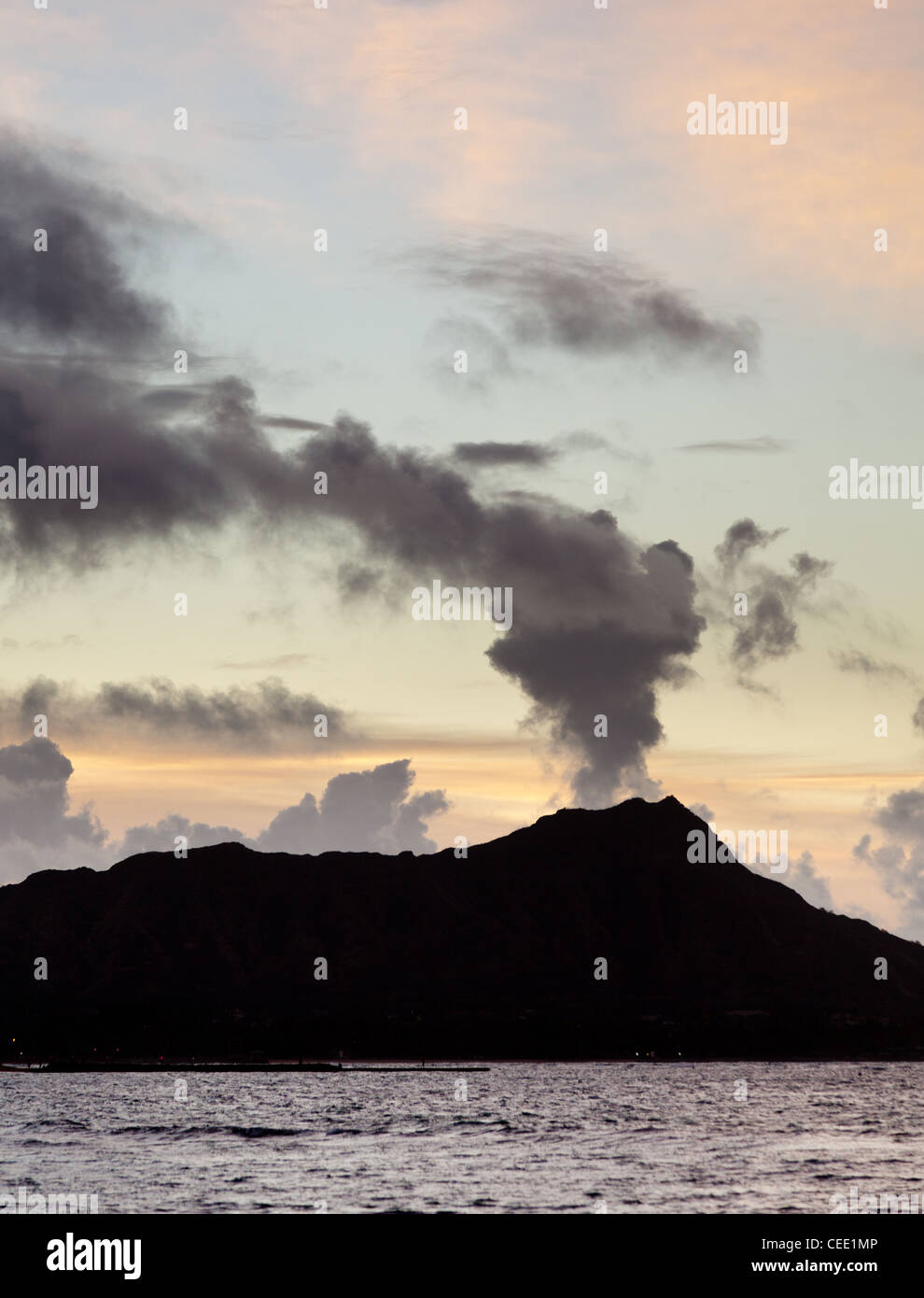 Diamond Head Volcano Erupting