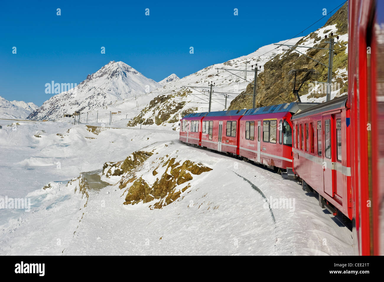 Bernina pass, Bernina express, Switzerland Stock Photo - Alamy