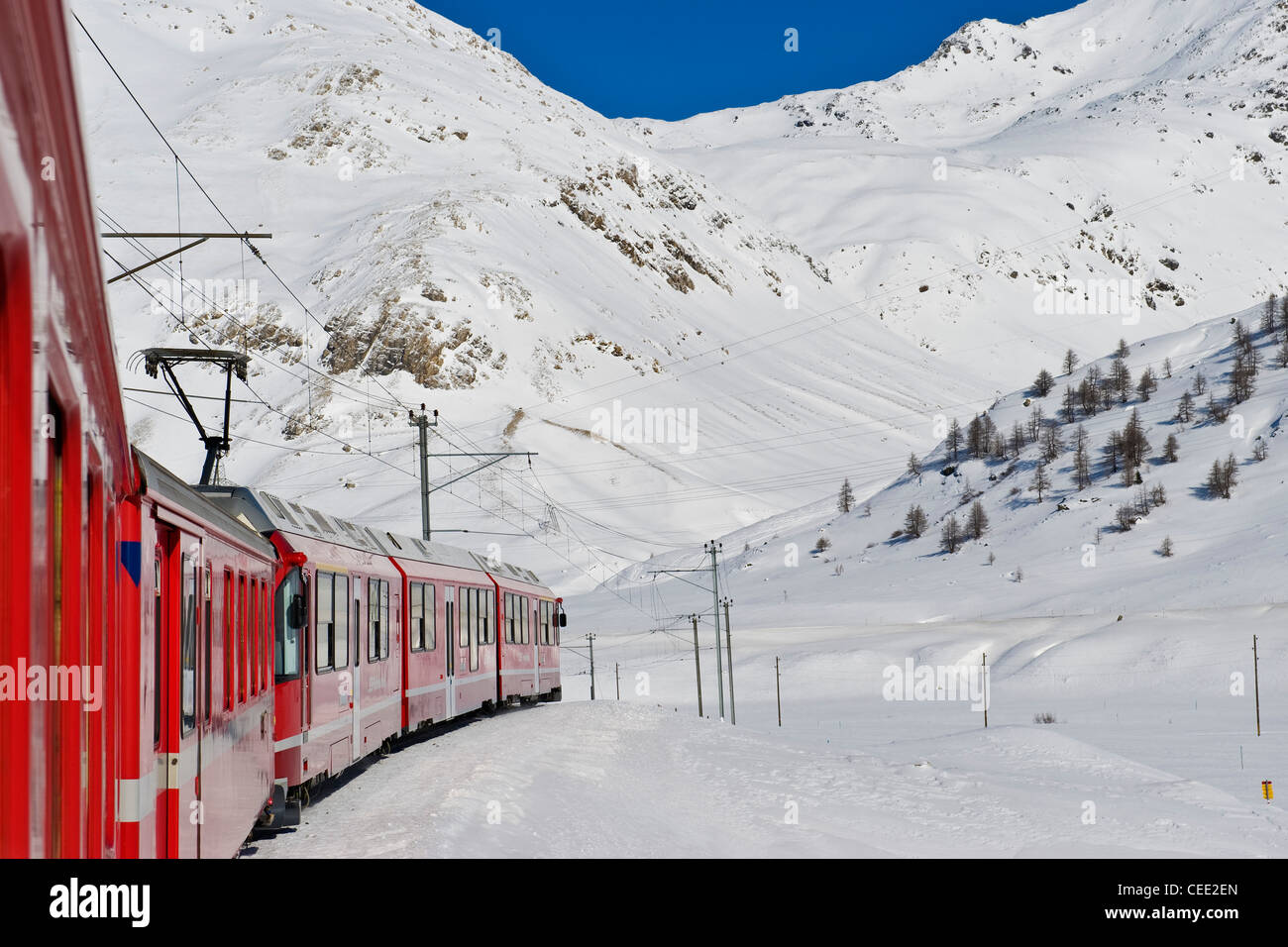 Bernina pass, Bernina express, Switzerland Stock Photo - Alamy