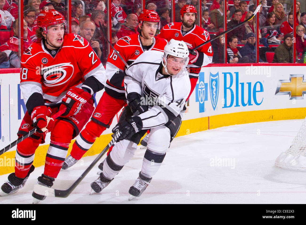 Carolina Hurricane Justin Faulk, Brandon Sutter, Jay Harrison and LA ...