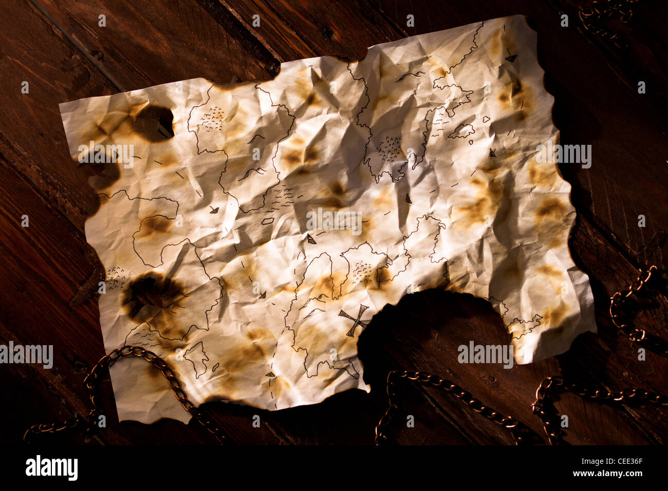 Old treasure map hi-res stock photography and images - Alamy
