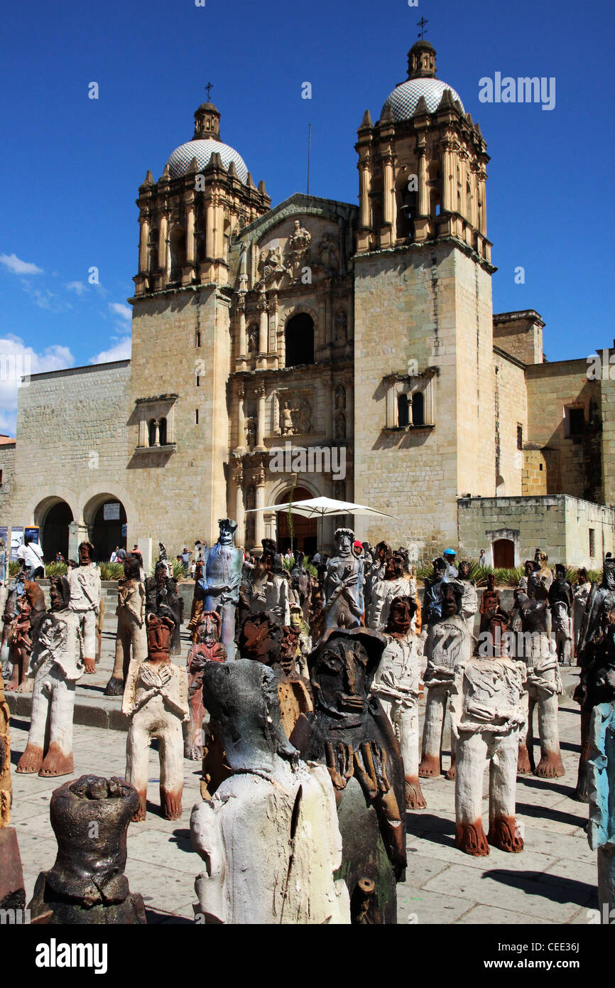Different views of Oaxaca City. Mexico.Sculptures related to migrants ...