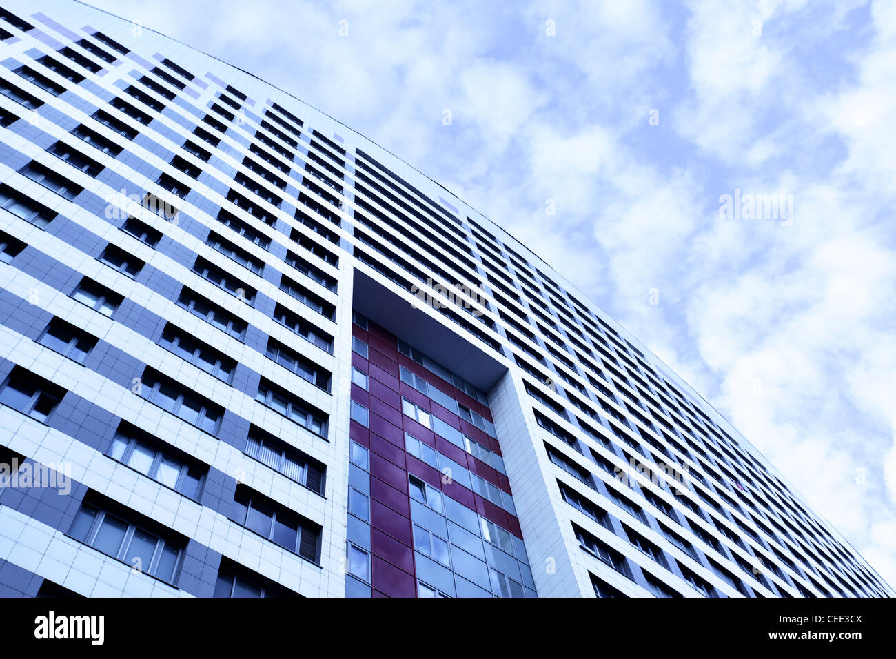 Wall of modern apartment building close up Stock Photo - Alamy