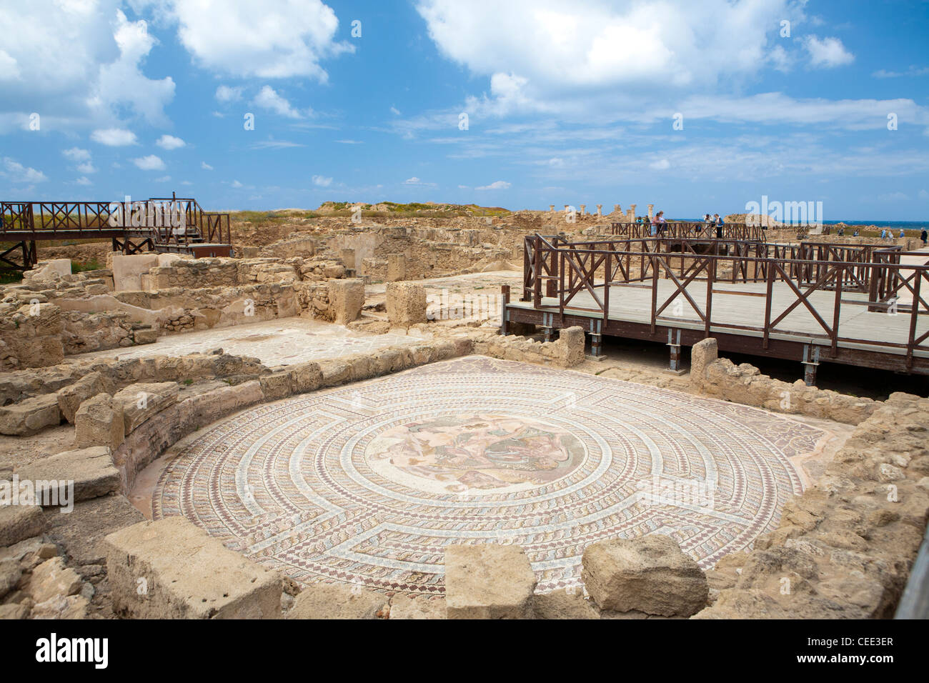 mosaics in the House of Theseus House of Dionysus, Tombs of the kings ...