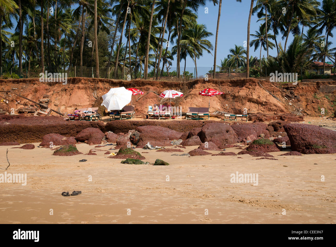 Coastal erosion at Sinquerim, Goa, India Stock Photo - Alamy