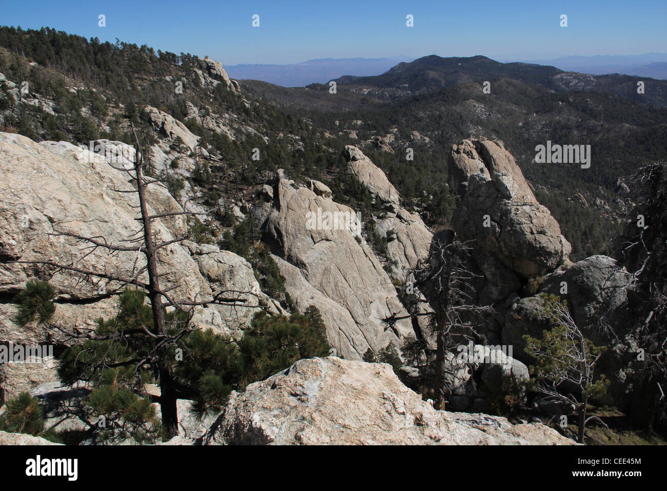 Rock outcrops Mount Lemmon Tucson Arizona p Stock Photo - Alamy