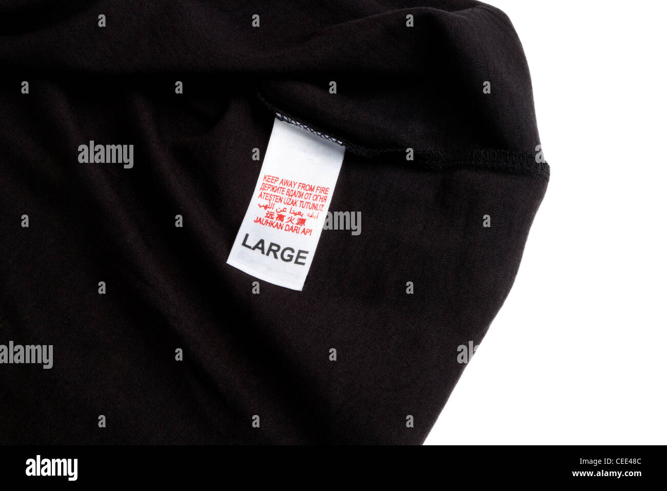 T-shirt with Large size label Stock Photo - Alamy