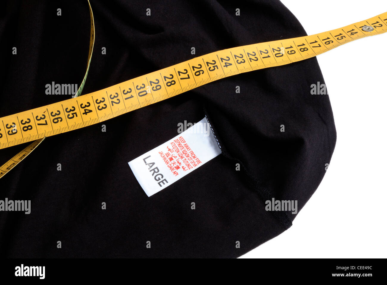 T-shirt with Large size label Stock Photo - Alamy
