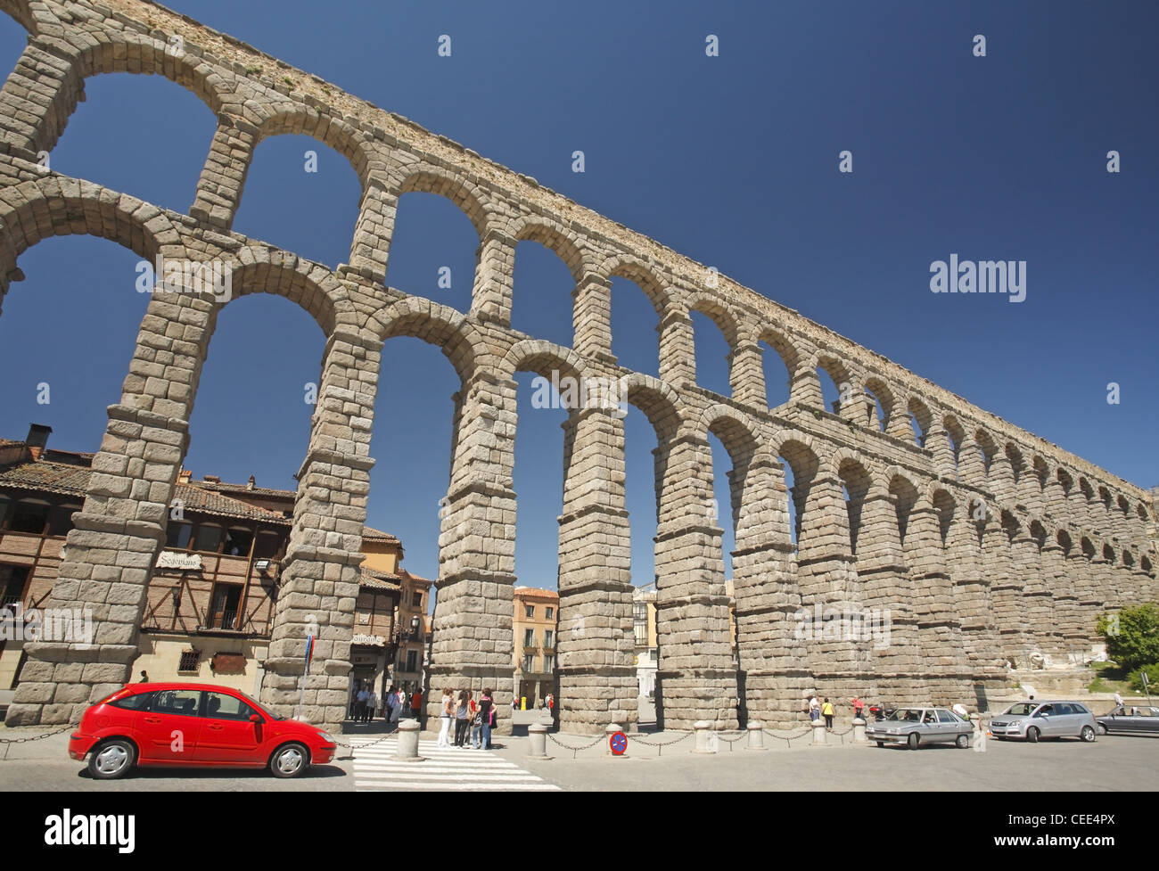 The roman Aqueduct of Segovia, Spain Stock Photo - Alamy