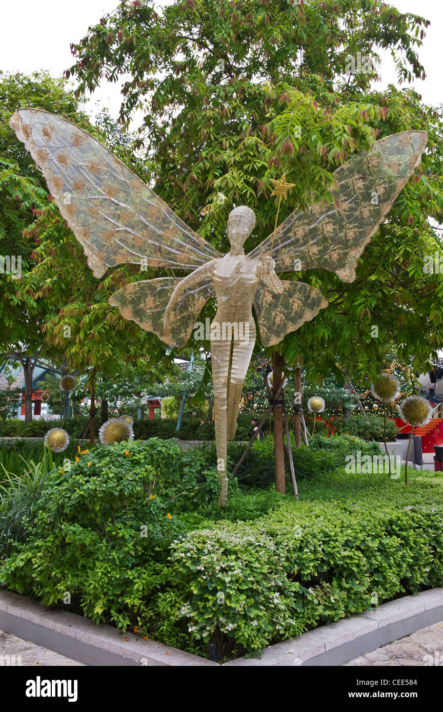 Fairy sculpture, Universal Studios, Sentosa Island, Singapore Stock ...