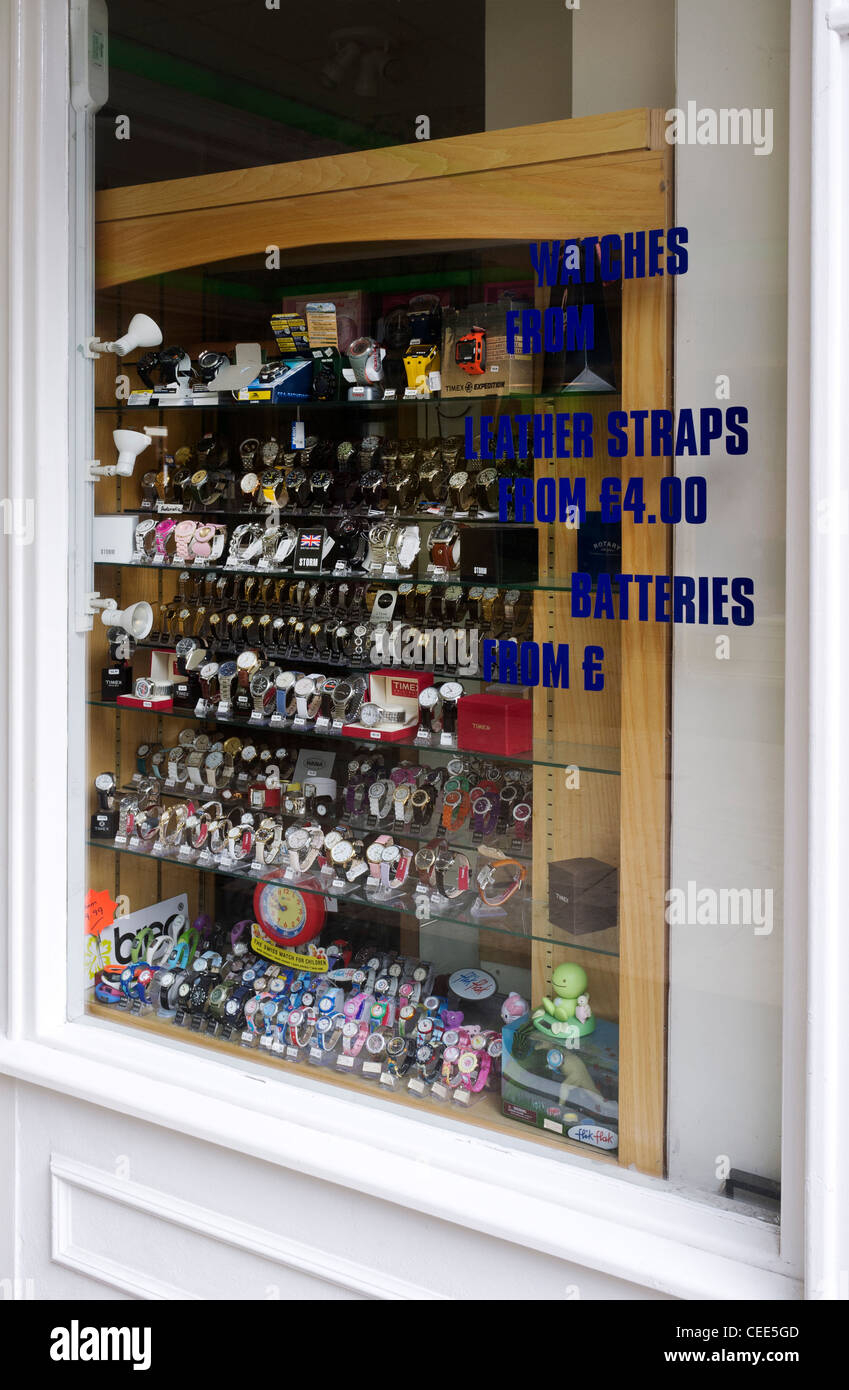Watches in a shop window Stock Photo - Alamy