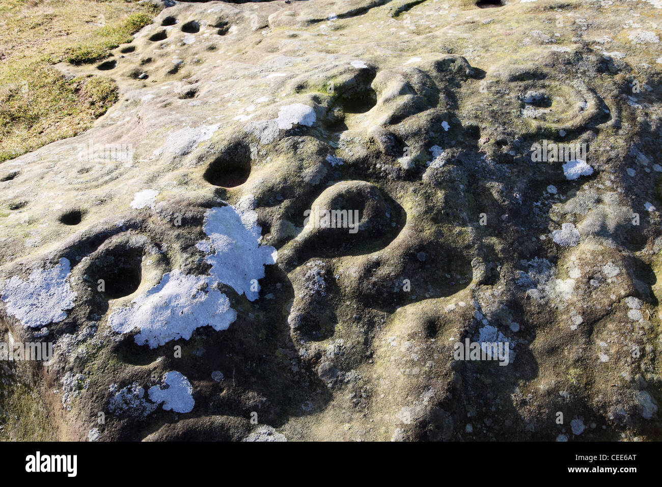 Rock ancient cup ring marks hi-res stock photography and images - Alamy