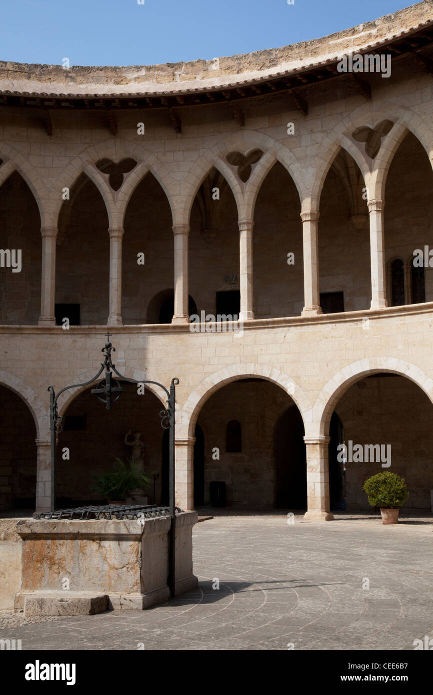 Interior of Bellver castle, Majorca Stock Photo - Alamy