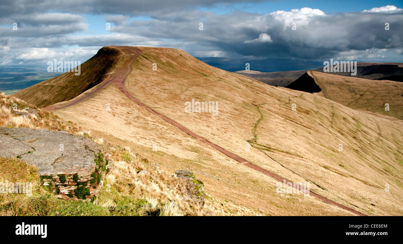 a brecon beacons landscape of pen y fan taken from corn du Stock Photo ...