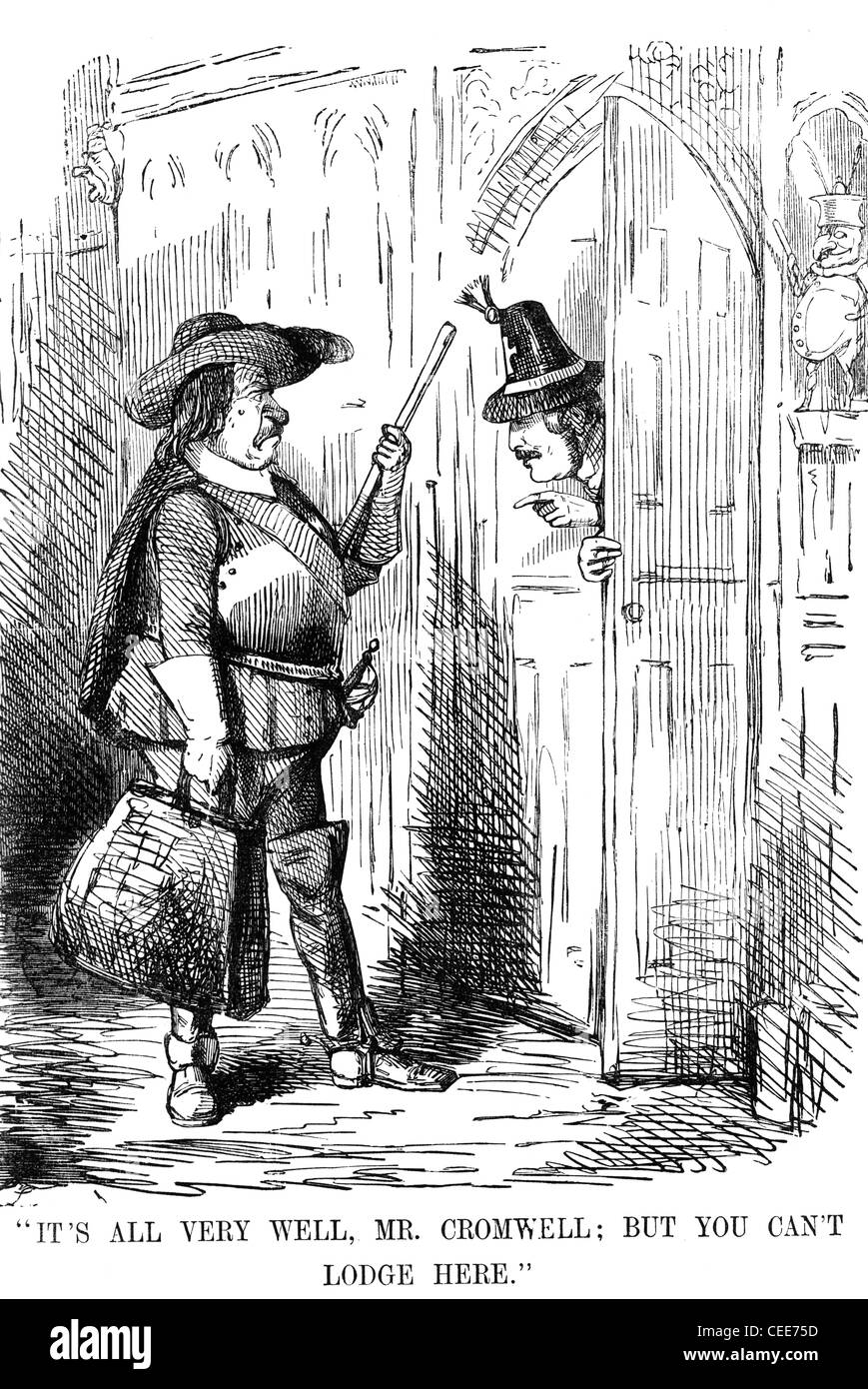 Punch cartoon 1845: "It's All Very Well Mr. Cromwell: But You Can't ...