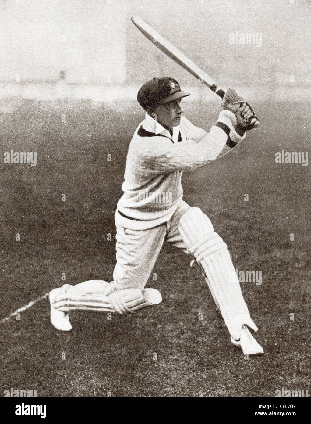 Don Bradman Playing Cricket