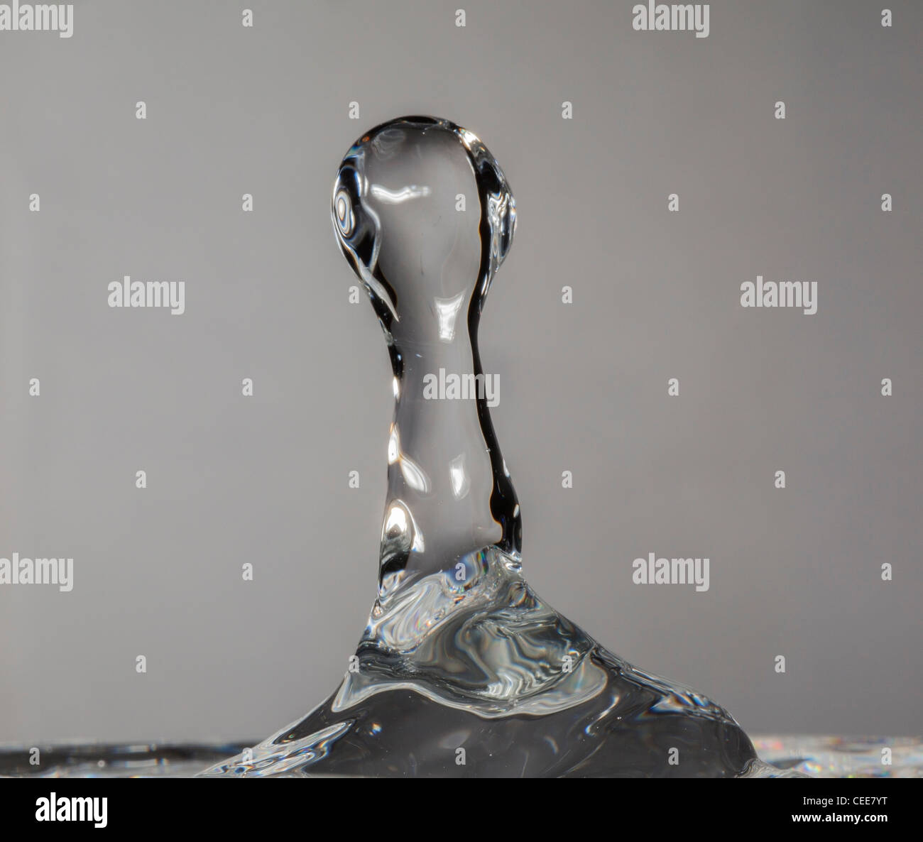 Shapes created by falling water droplets, frozen with high-speed flash ...