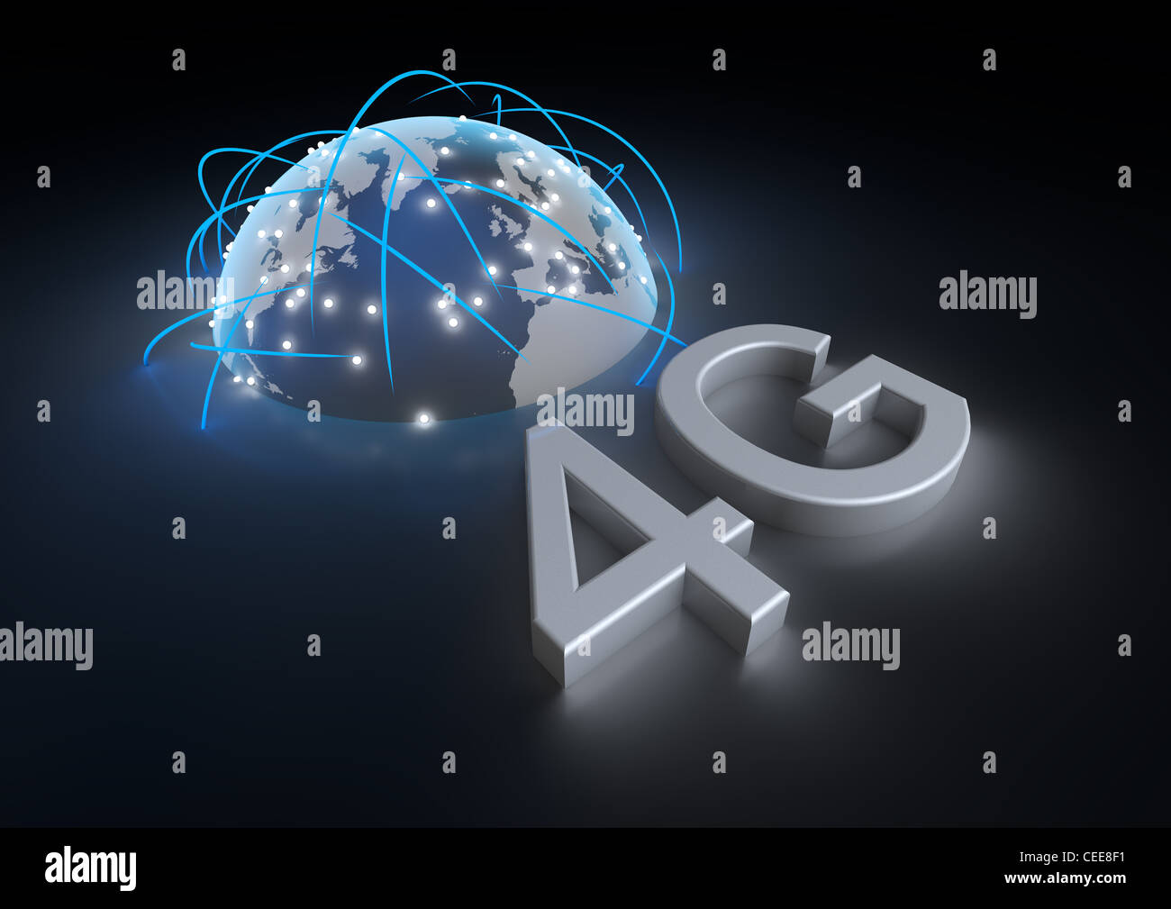 concept for a global 4g network Stock Photo - Alamy