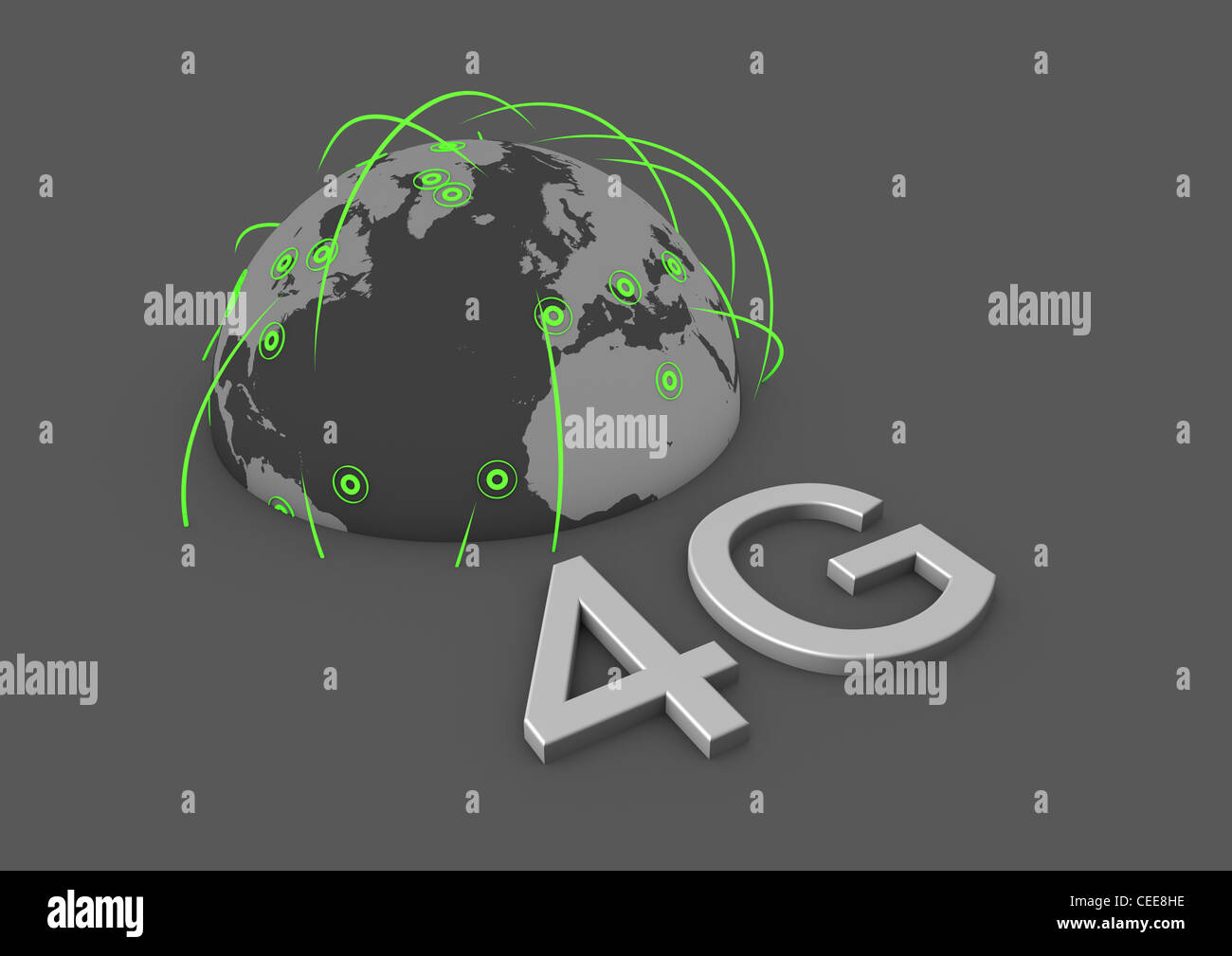 concept for a global 4g network Stock Photo - Alamy