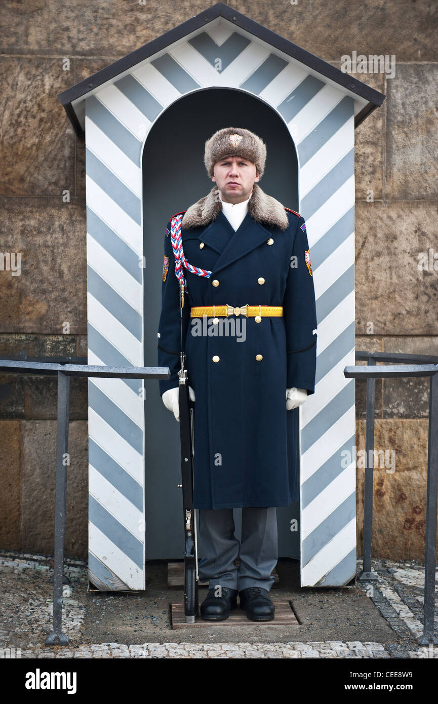 Prague castle patrol hi-res stock photography and images - Alamy