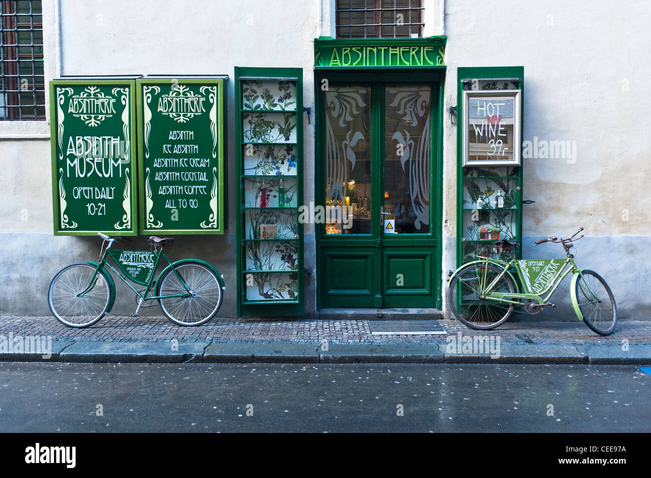 Absinth Museum in the Old town of Prague, Czech Republic Stock Photo ...