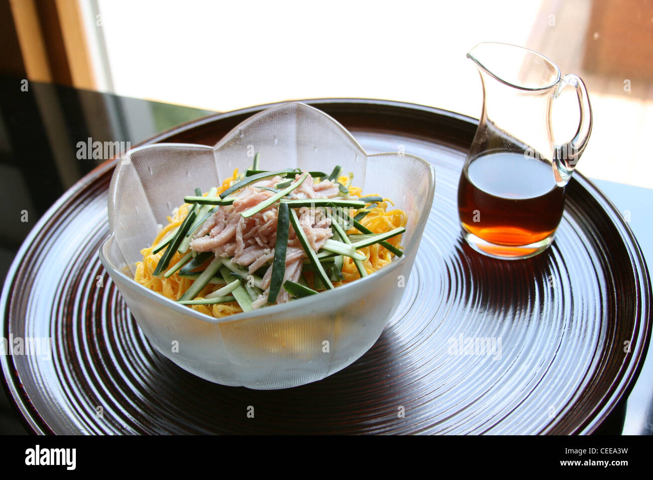 Authentic, traditional Japanese cuisine, dish. Fancy home style hiyashi ...