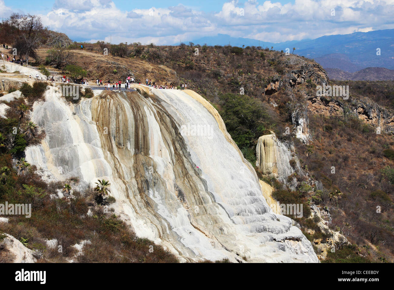 Hierve el Agua, Oaxaca, Mexico. Hot springs with petrified waterfalls ...