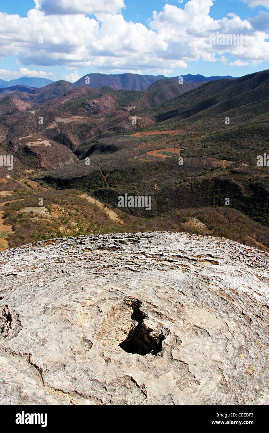 Hierve el Agua, Oaxaca, Mexico. Hot springs with petrified waterfalls ...