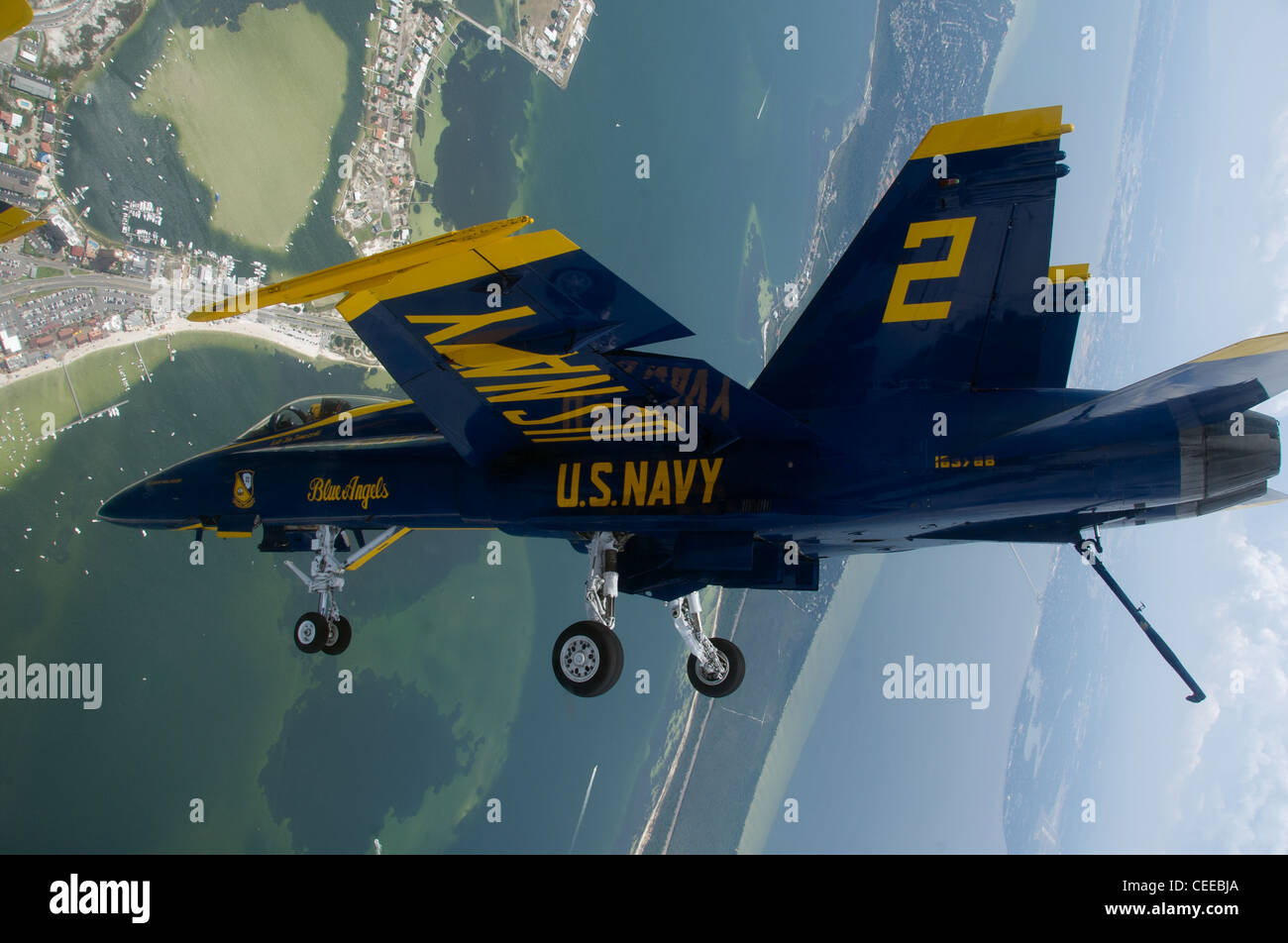 An F/A-18 Hornet assigned to the U.S. Navy flight demonstration ...