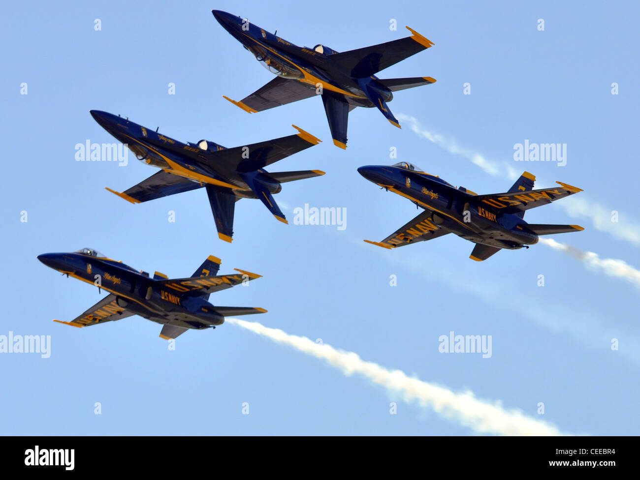 The U.S. Navy flight demonstration squadron, the Blue Angels, performs ...