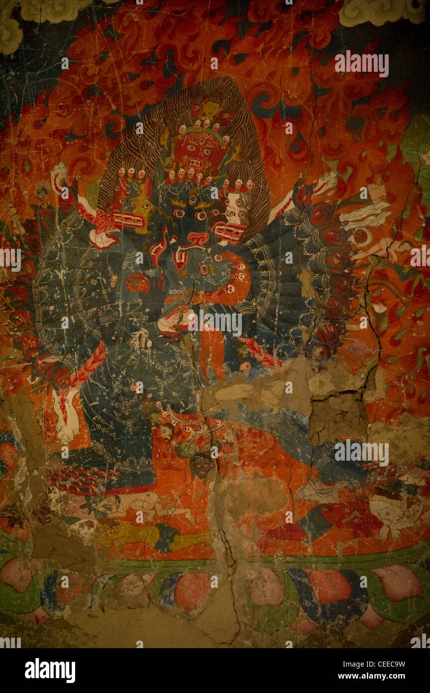 Ladakh Monastery Wall Mural Painting Art Stock Photo - Alamy